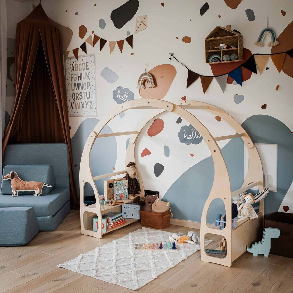 Montessori Waldorf speelstandaard/speelgoedrek voor kinderen – Cocozi